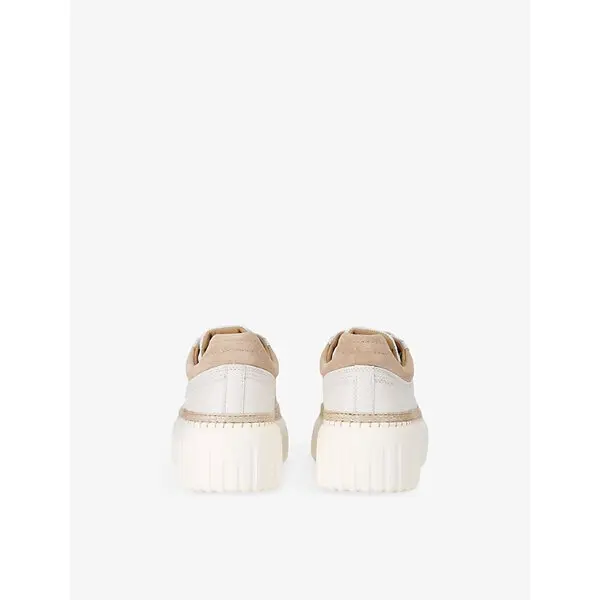 Hogan H-stripes Logo-print Leather Low-top Trainers