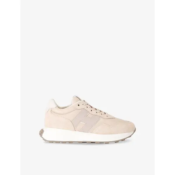 Hogan H641 Suede Low-top Trainers - Blush