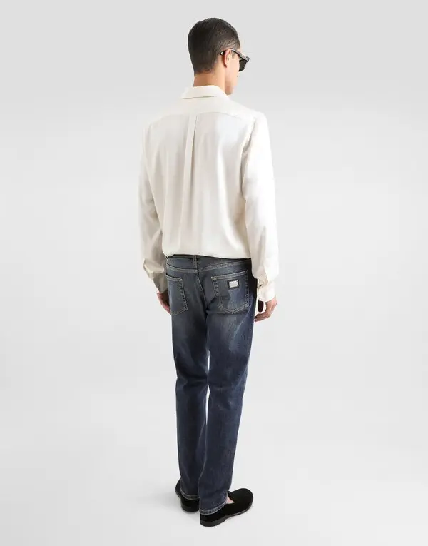 Dolce & Gabbana Pantalone Denim Multi-colored Cotton