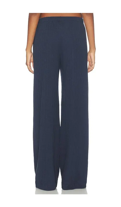 LESET Pointelle Boxer Pant In Midnight Melange