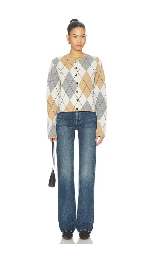 ALIGNE Aggie Merino Argyle Cardigan In . Also