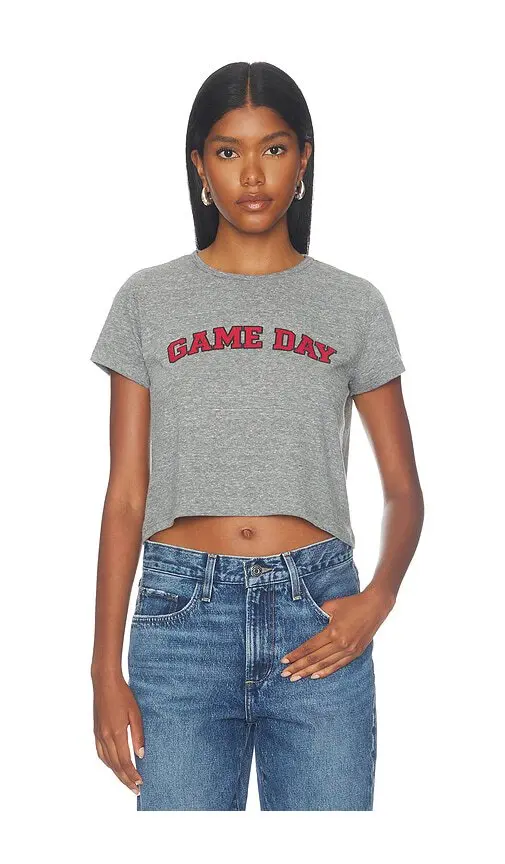 SUNNY SOMEWHERE Red Game Day Cropped T-shirt