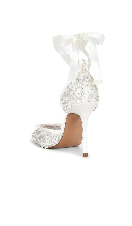 Steve Madden Sequin Embellished Ankle Tie Pumps