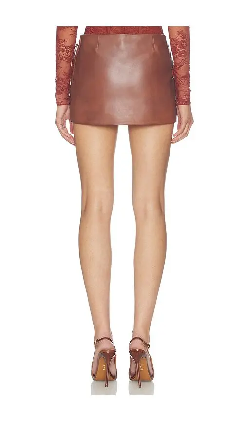 Retrofete Valerie Leather Skirt In . Also