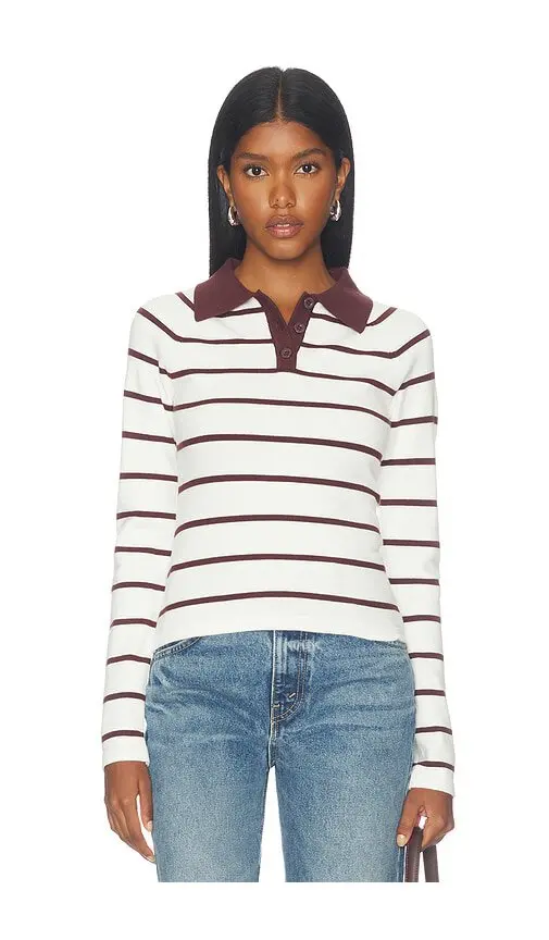 ALL THE WAYS Bronson Knit Polo Top In . Also