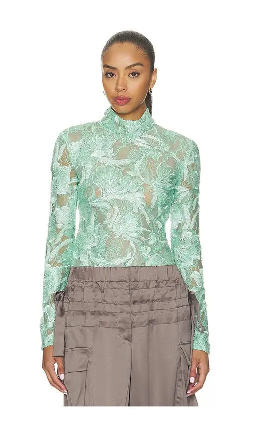 AKNVAS Freja Beaded Lace Top In . Also