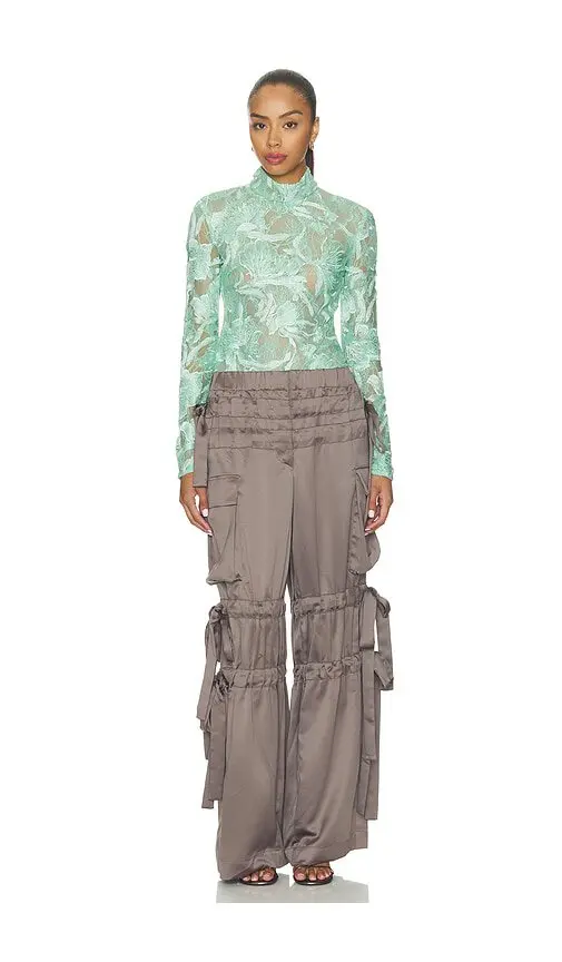 AKNVAS Freja Beaded Lace Top In . Also