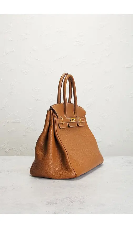FWRD RENEW Hermes Togo Birkin 35 Retourne Handbag - Brown
