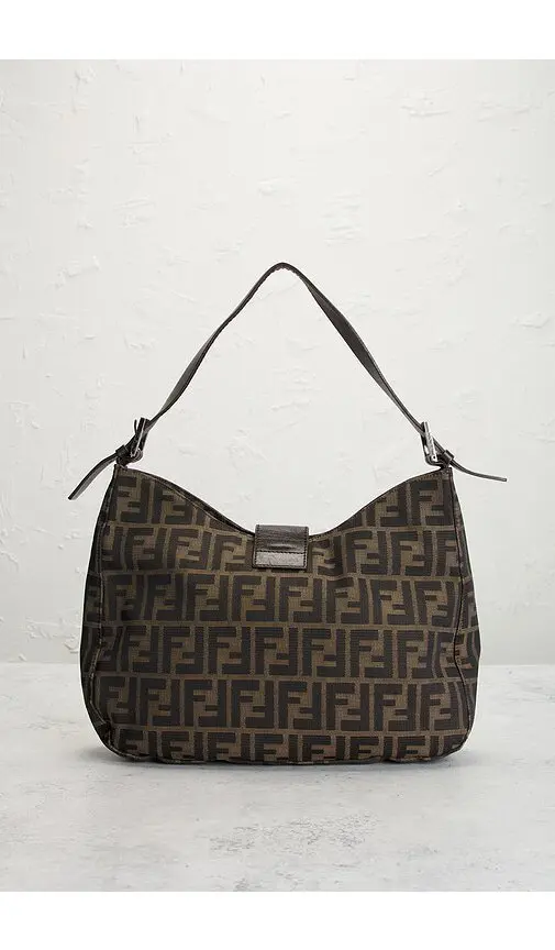 FWRD RENEW Fendi Zucca Monogram Shoulder Bag