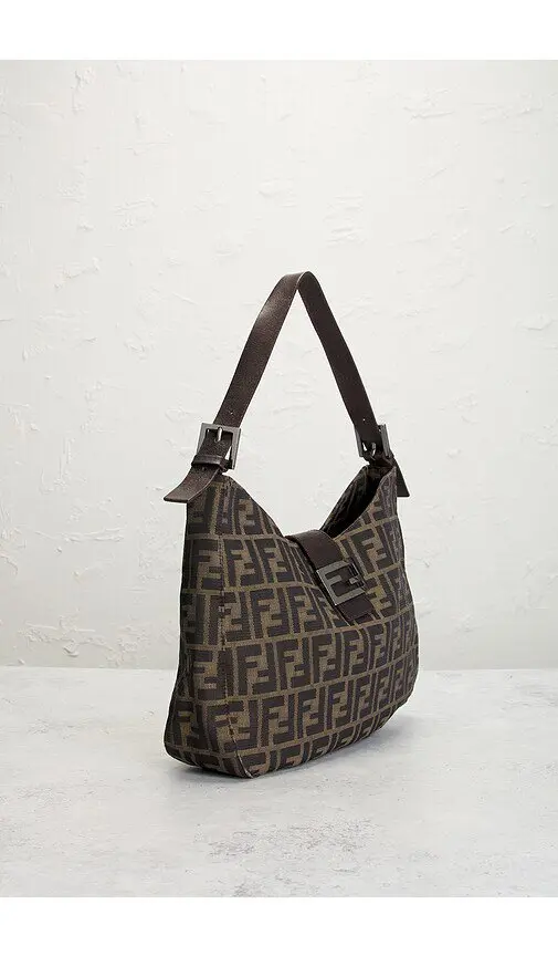FWRD RENEW Fendi Zucca Monogram Shoulder Bag