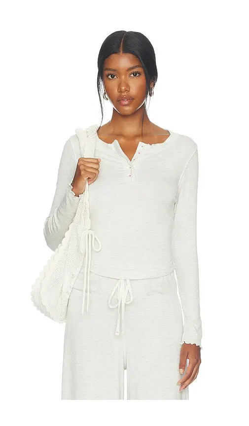 Free People X Intimately Dream State Henley Top In . Also - Grey
