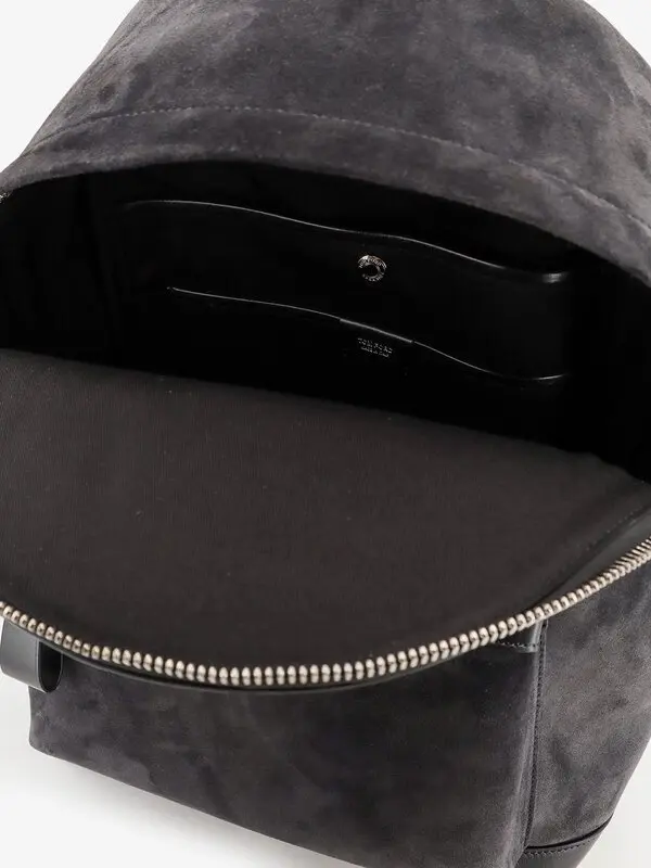 TOM FORD Suede Backpack With Maxi Zip On The Front