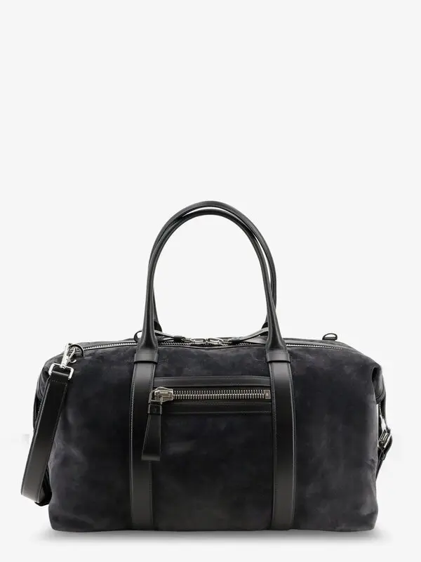 TOM FORD Buckley Holdall Suede Travel Bag - Grey
