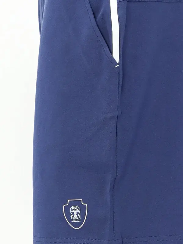 Brunello Cucinelli Cotton Bermuda Shorts With Contrasting Logo