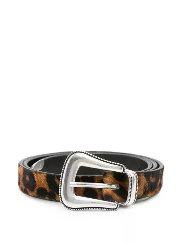 ERALDO Leopard-print Buckle-fastening Belt - Brown