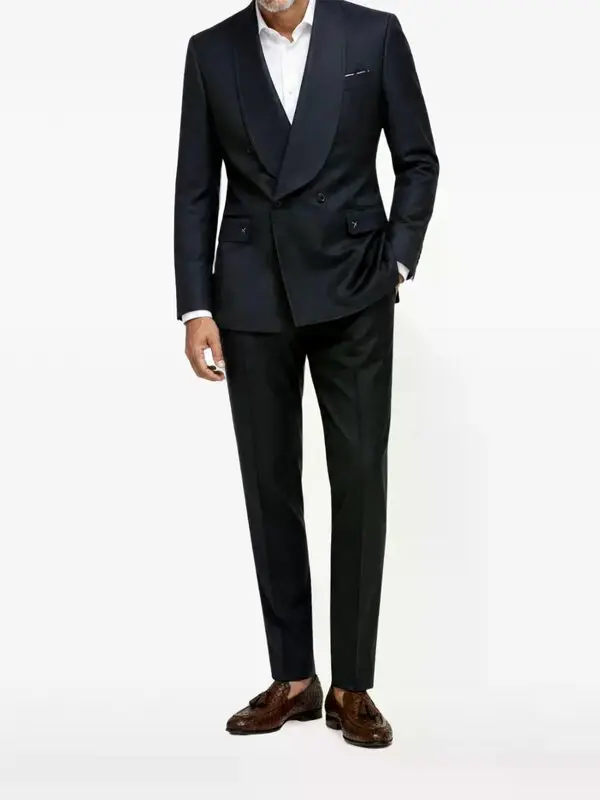 FRANZESE COLLECTION Montecarlo Casino Herringbone Suit - Blue