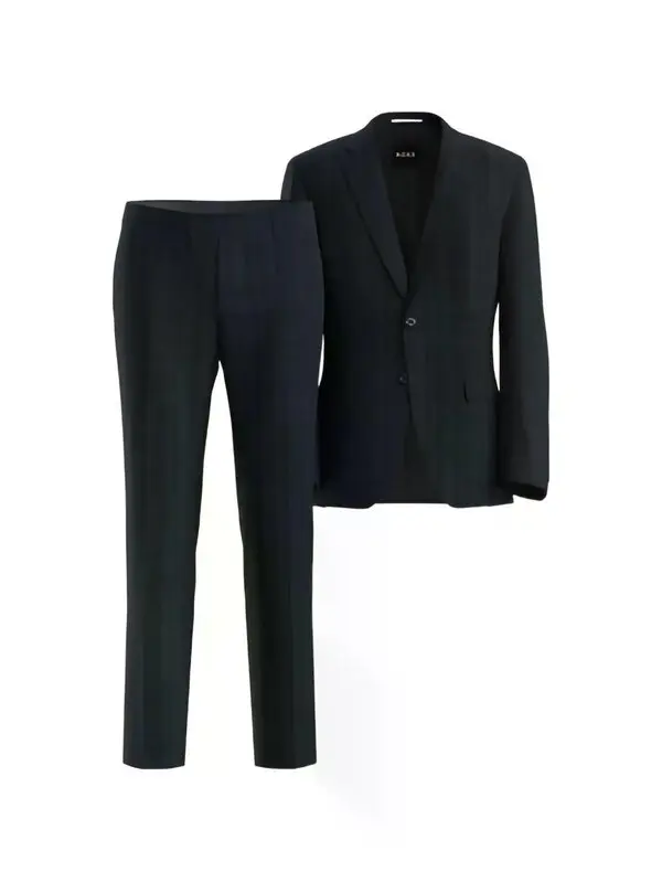 BOSS Check-pattern Wool Suit - Blue