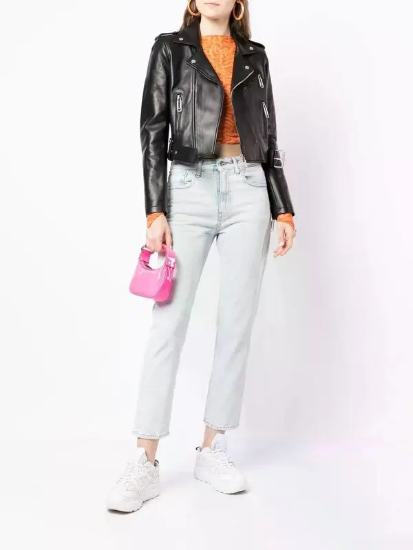 Off-White Cropped Straight-leg Jeans - Blue
