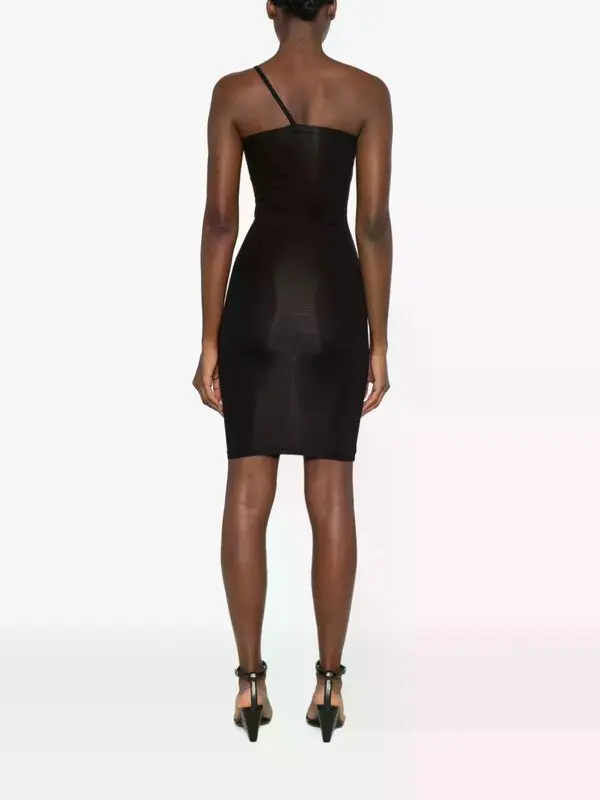 BASERANGE Nida One-shoulder Sleeveless Mini Dress - Black