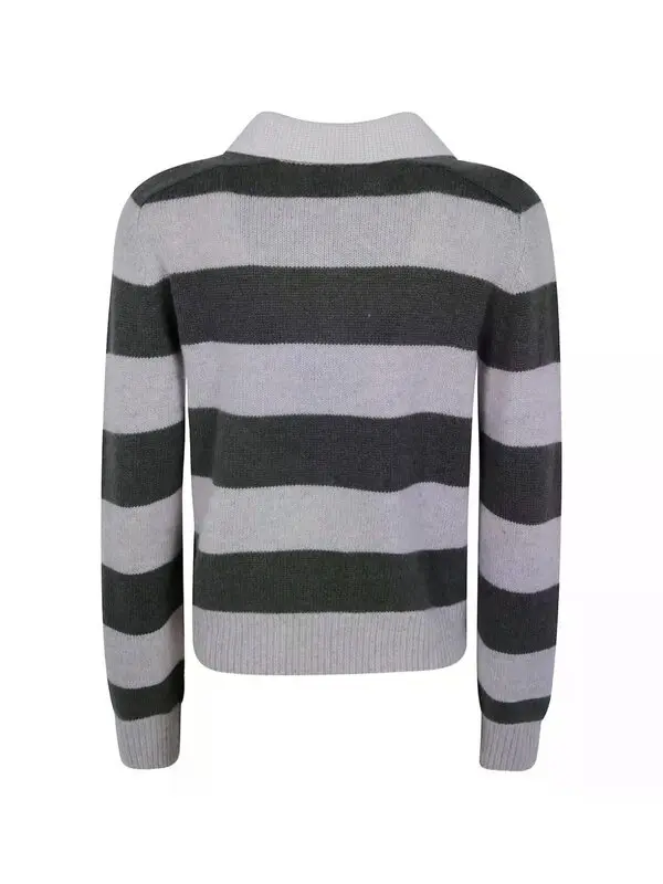 KUJTEN Royde Striped Cashmere Sweater - Grey