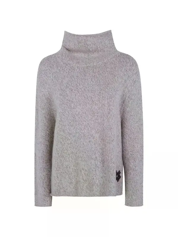 KUJTEN Cashmere Marl Effect Roll Neck Sweater