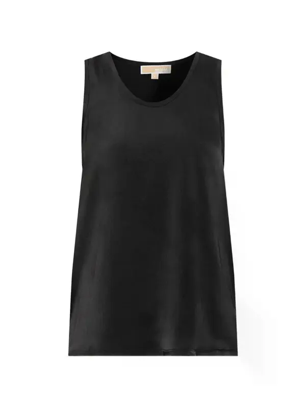 Michael Kors Satin Racerback Tank Top - Black