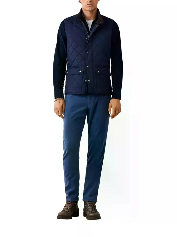 HACKETT LONDON Kinloch Diamond-quilted Gilet