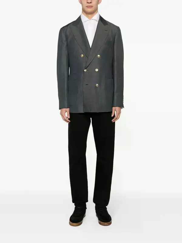 Brunello Cucinelli Double-breasted Mélange Blazer