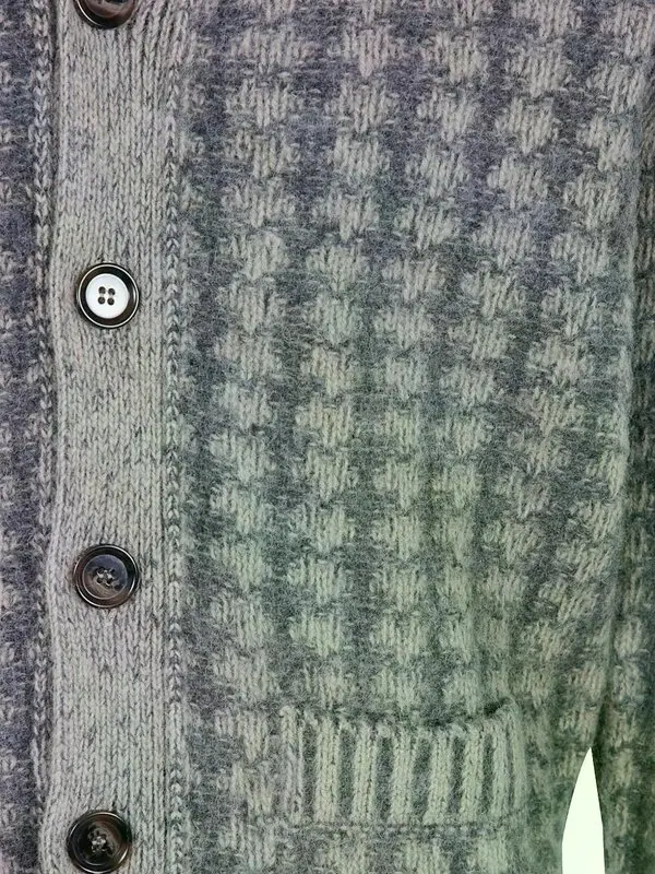Aspesi Waffle-knit Wool Cardigan