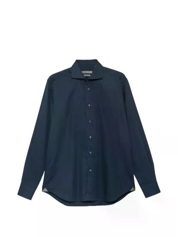 Corneliani Spread-collar Long-sleeved Shirt - Blue