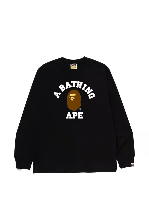 A BATHING APE Logo-print Long-sleeve T-shirt - Black