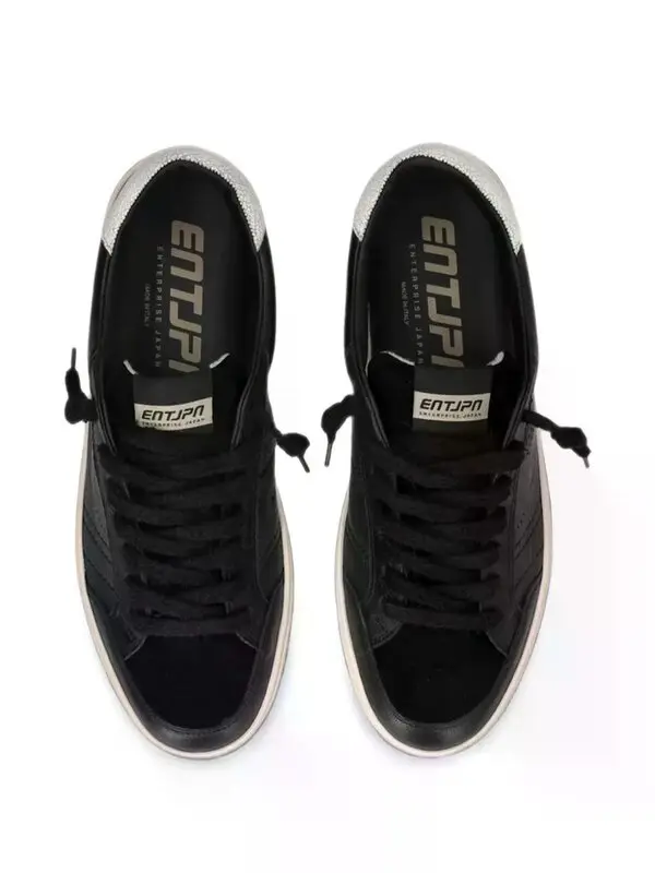 ENTERPRISE JAPAN Jupiter Rocket Logo-perforated Cracked-effect Sneakers