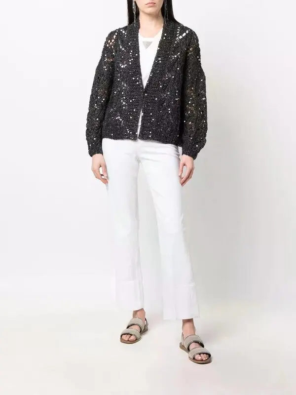 Brunello Cucinelli High-waisted Flared Jeans With Turn-up Hem