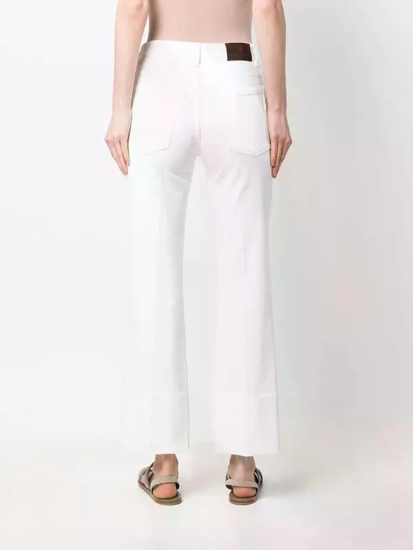 Brunello Cucinelli High-waisted Flared Jeans With Turn-up Hem