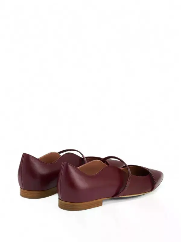 MALONE SOULIERS Maureen Leather Ballet Flats - Red