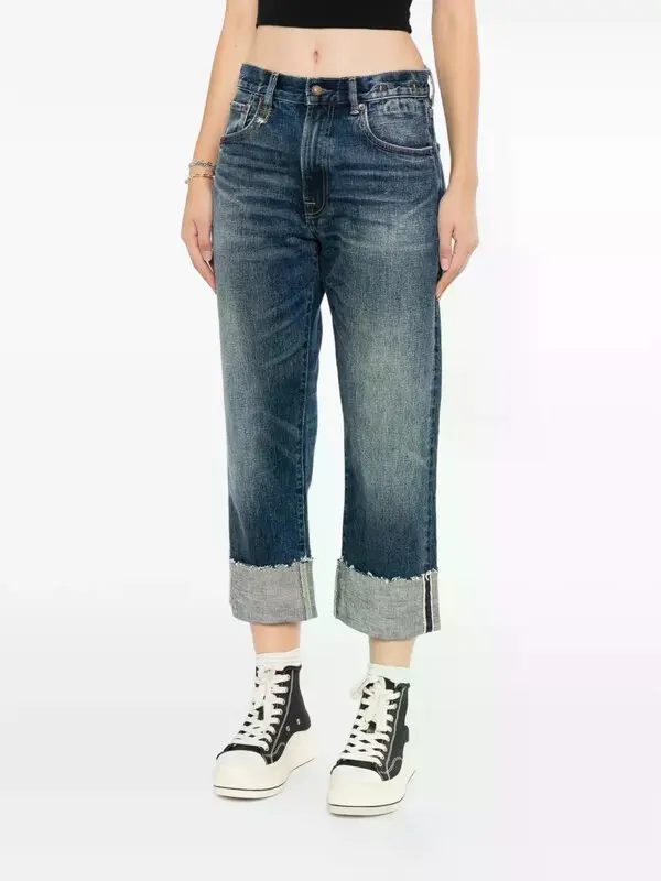 R13 Selvedge-cuff Whiskered Jeans