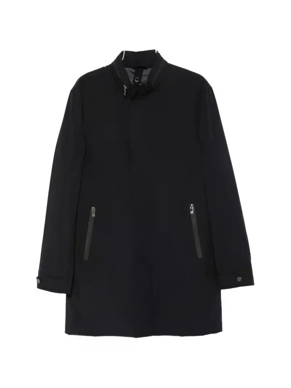 Corneliani High-neck Zip-pocket Coat - Blue