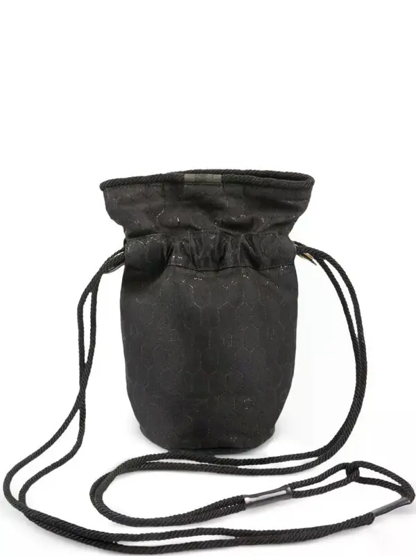 Dior 1980s Monogram Basket Bag - Black