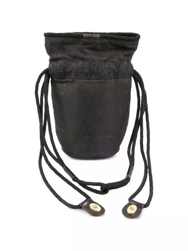 Dior 1980s Monogram Basket Bag - Black
