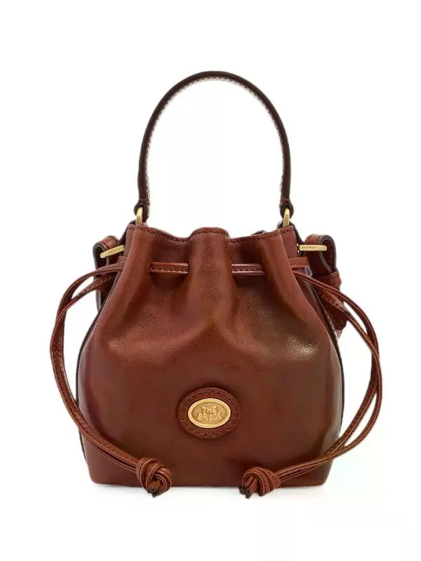 THE BRIDGE Mini Story Leather Drawstring Bucket Bag