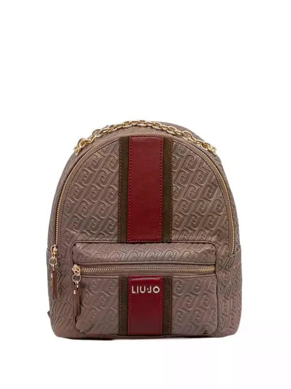 Liu Jo Backpack With Monogram Logo - Neutrals