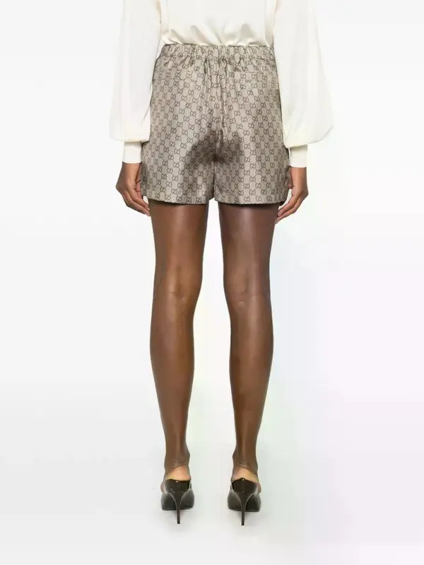 Gucci Printed Silk Twill Shorts