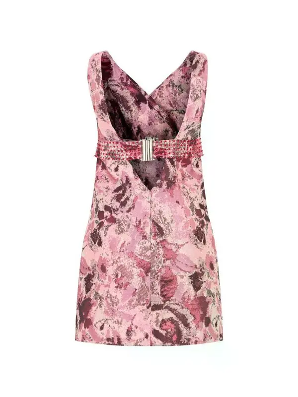 John Richmond Floral Jacquard Mini Dress