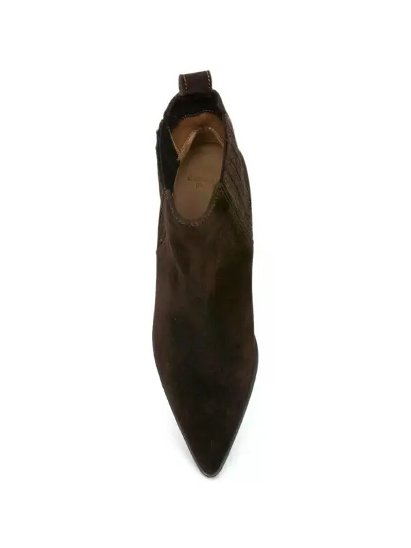 SUMMERY COPENHAGEN Pointed-toe Suede Chelsea Boots