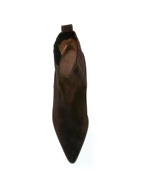 SUMMERY COPENHAGEN Pointed-toe Suede Chelsea Boots - Brown