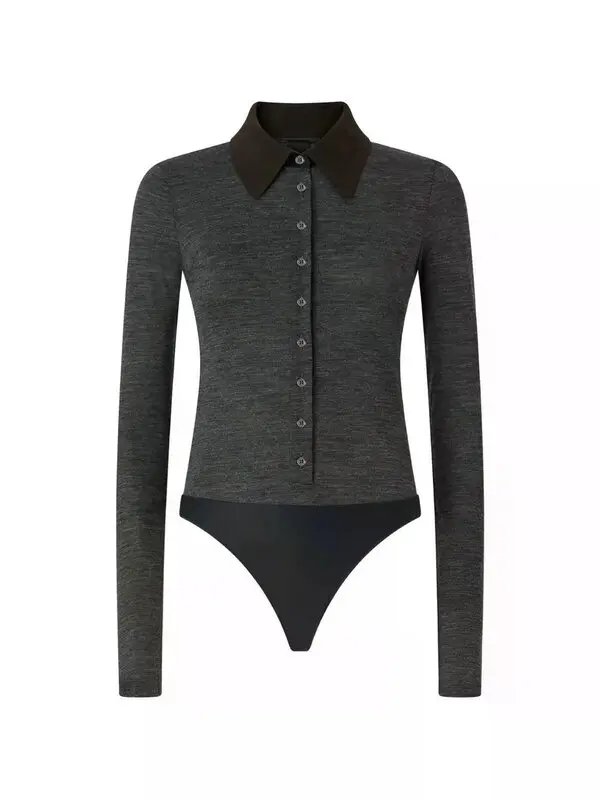 Pinko Button-down Long-sleeve Bodysuit