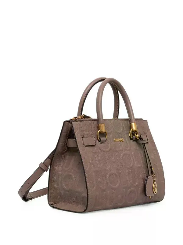 Liu Jo Embossed Logo Leather Satchel Bag