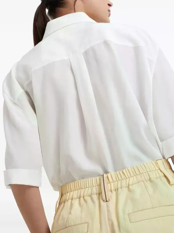 Brunello Cucinelli Wide-leg Gabardine Cargo Trousers