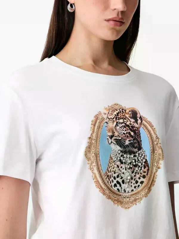 Liu Jo Printed T-shirt With Crystal Embellishment