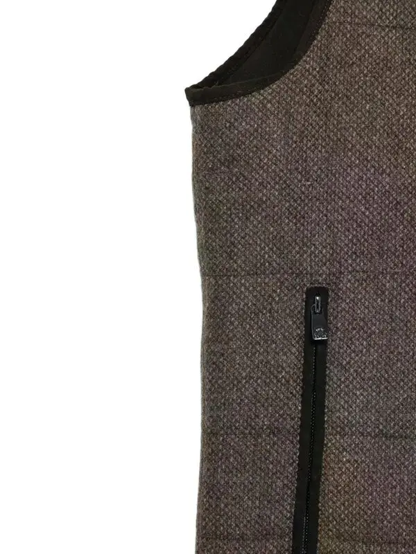 Corneliani Quilted-design Gilet - Brown